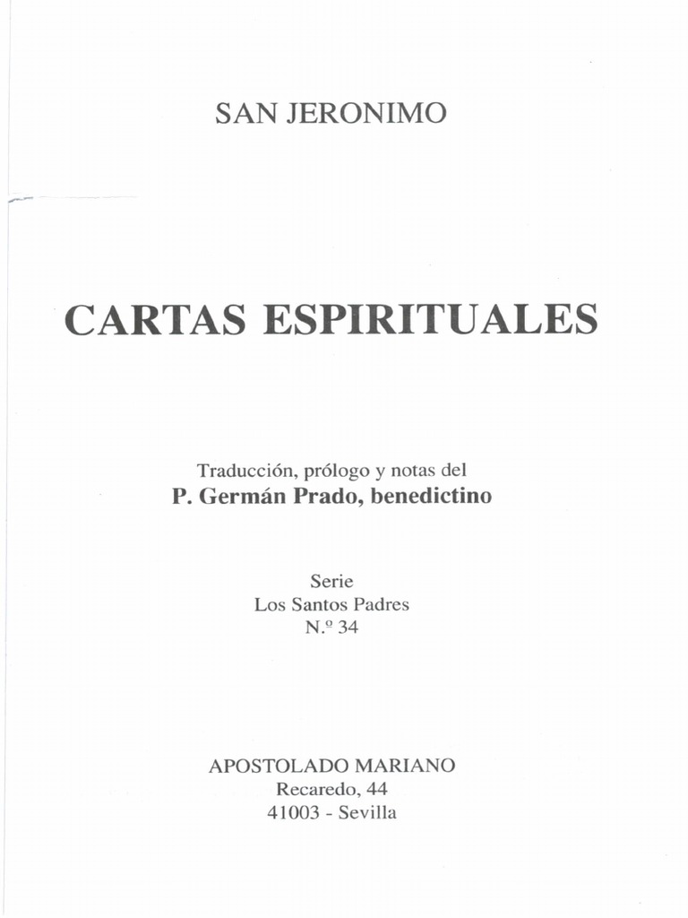 Cartas de San Jeronimo PDF | PDF