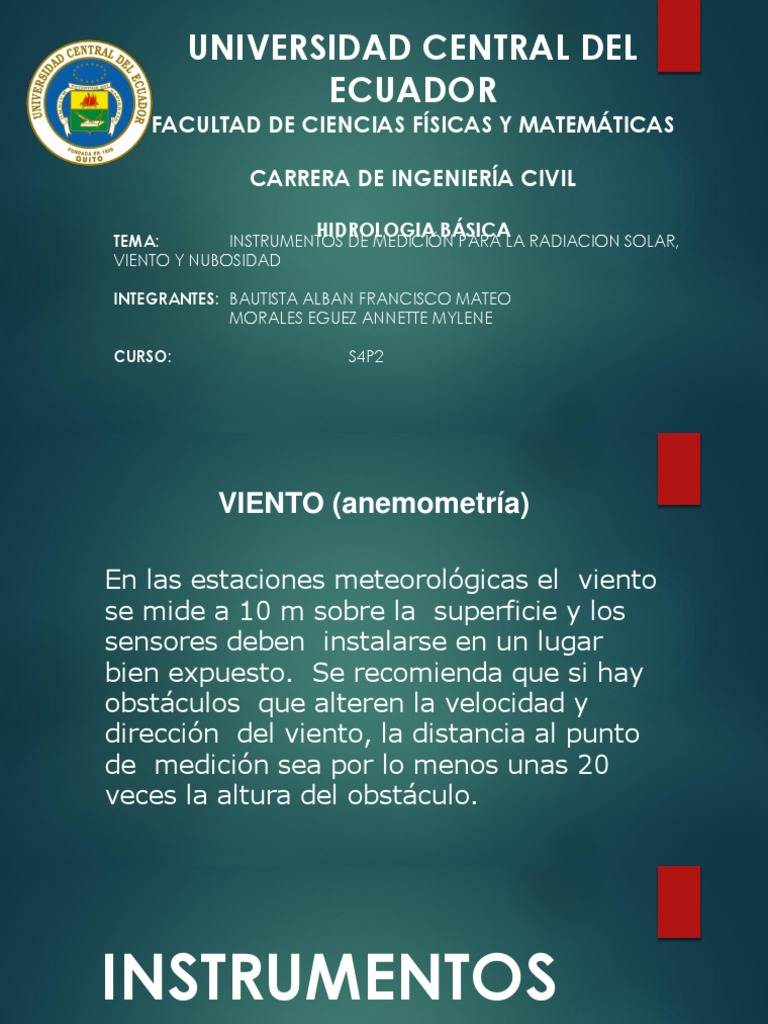 Instrumentos de Medición Meteorológica | PDF | Luz de sol | Herida