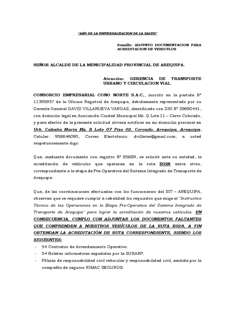 Adjunto Documentos CONSORCIO | PDF