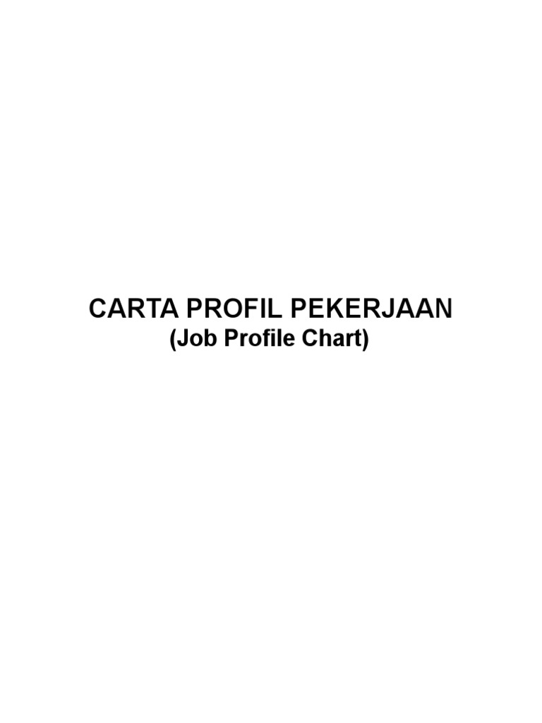 Carta Profil Pekerjaan Pdf