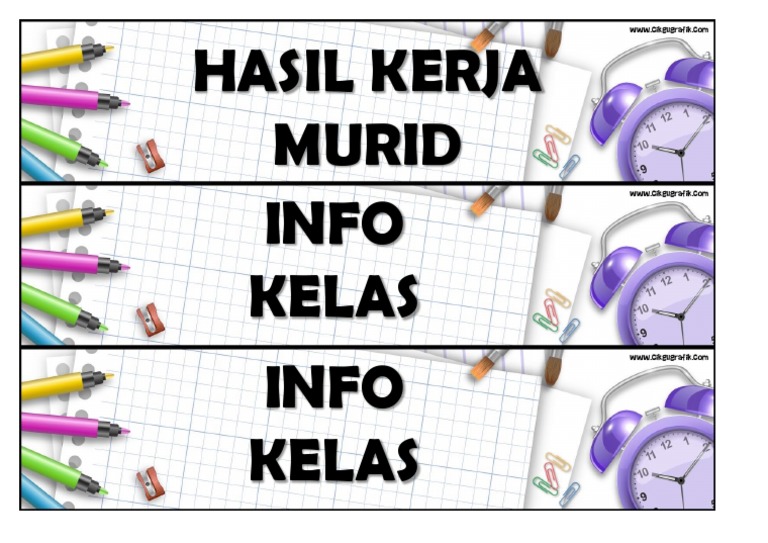 Label Sudut Matapelajaran | PDF