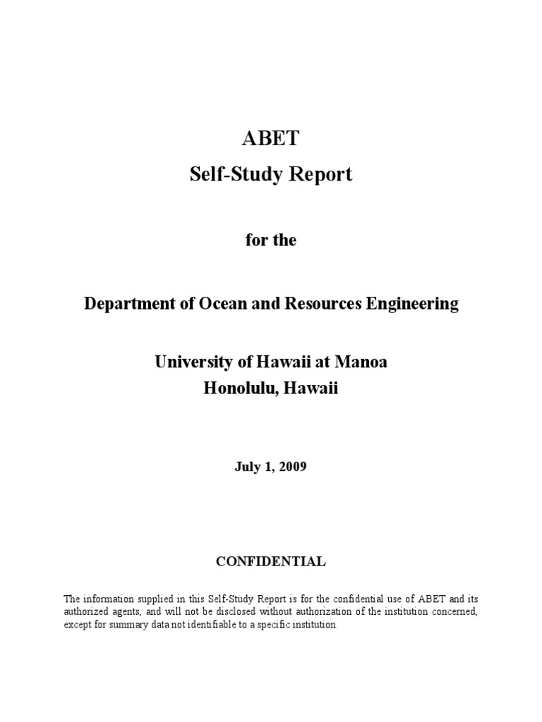 ABET Self-Study Report PDF | PDF | Postgraduate Education ...