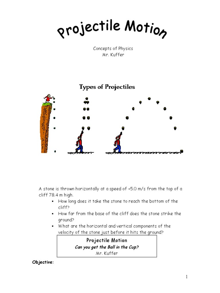 Projectile Packet | PDF | Projectiles | Acceleration