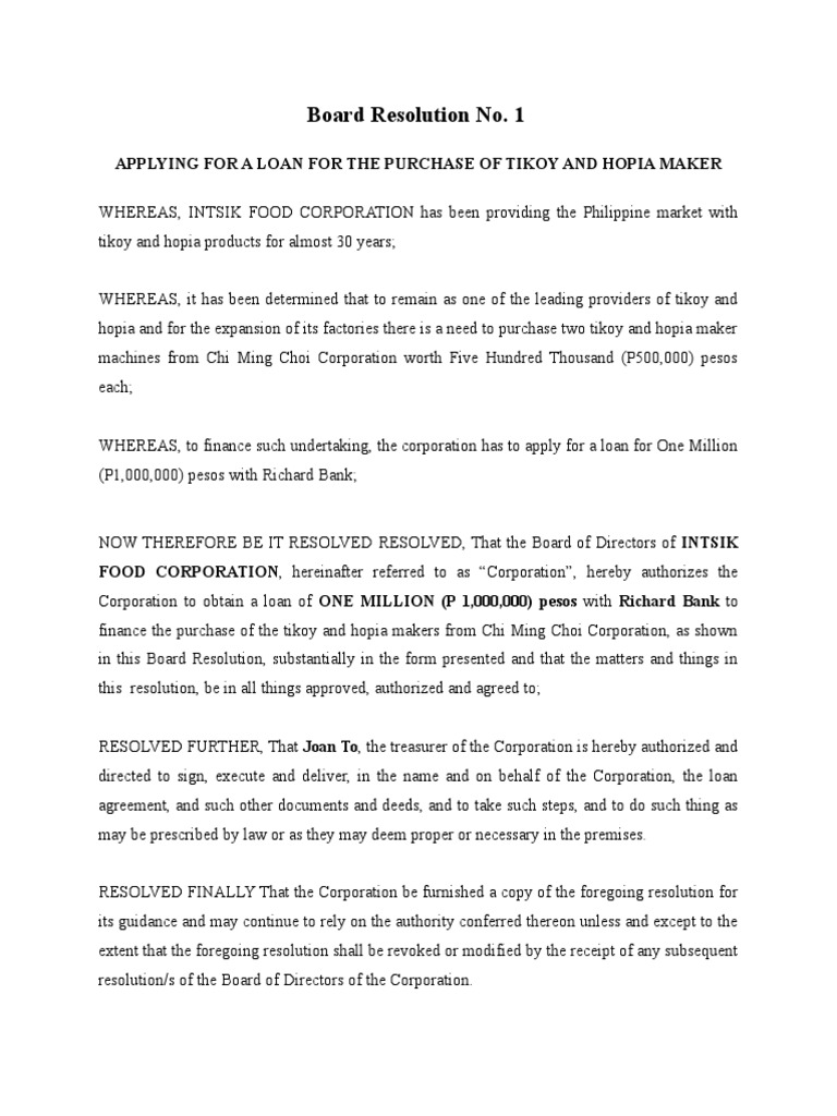 Loan Approval for Tikoy and Hopia Makers | PDF | Virtue | Business