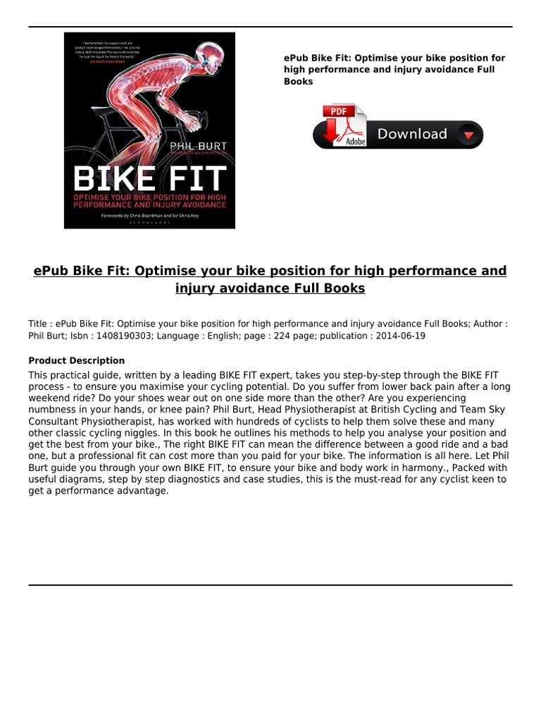 Bike Fit Optimise Your Bike Position | PDF | E Books | Books