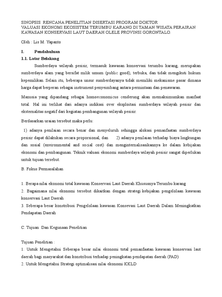 Sinopsis Disertasi Doktor | PDF | Sains & Matematika