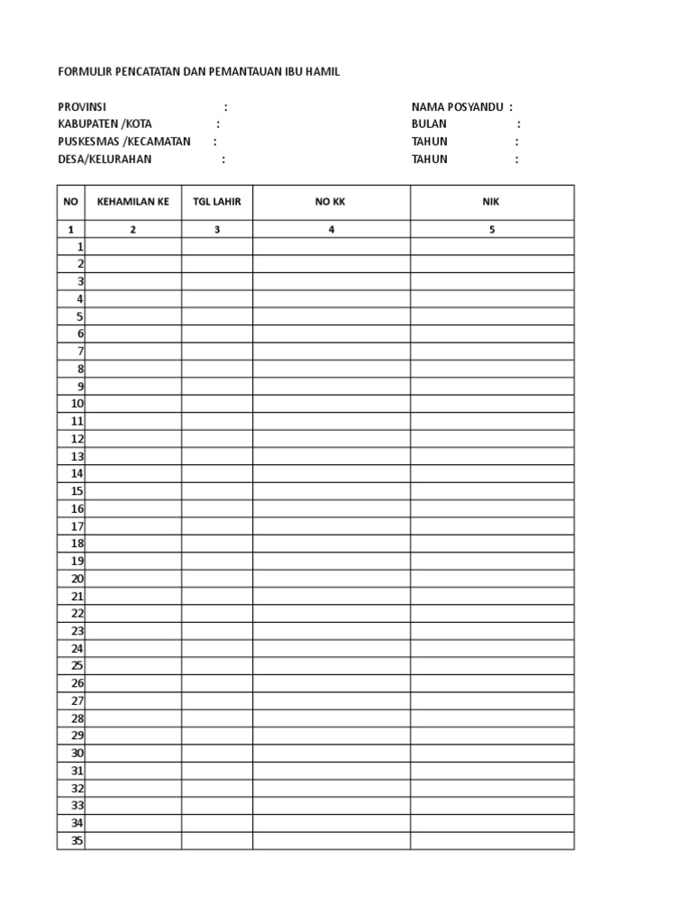 Format Bumil Epbgm | PDF