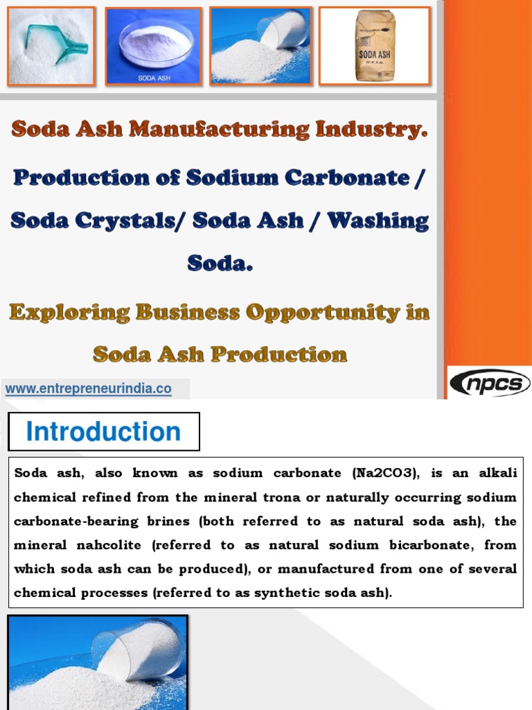 Soda Ash Manufacturing Industry-309712 PDF | PDF | Sodium Carbonate ...