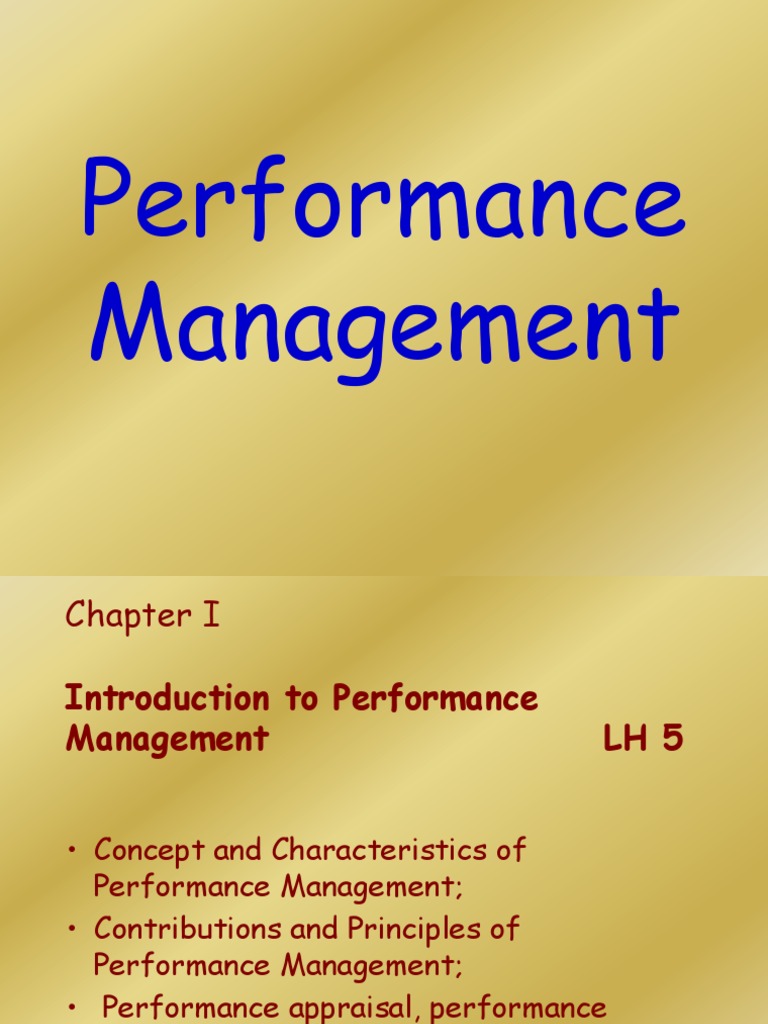Performance Managment | PDF | Performance Management | Performance ...