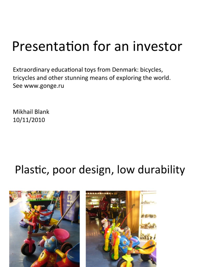 Presentation For An Investor | PDF