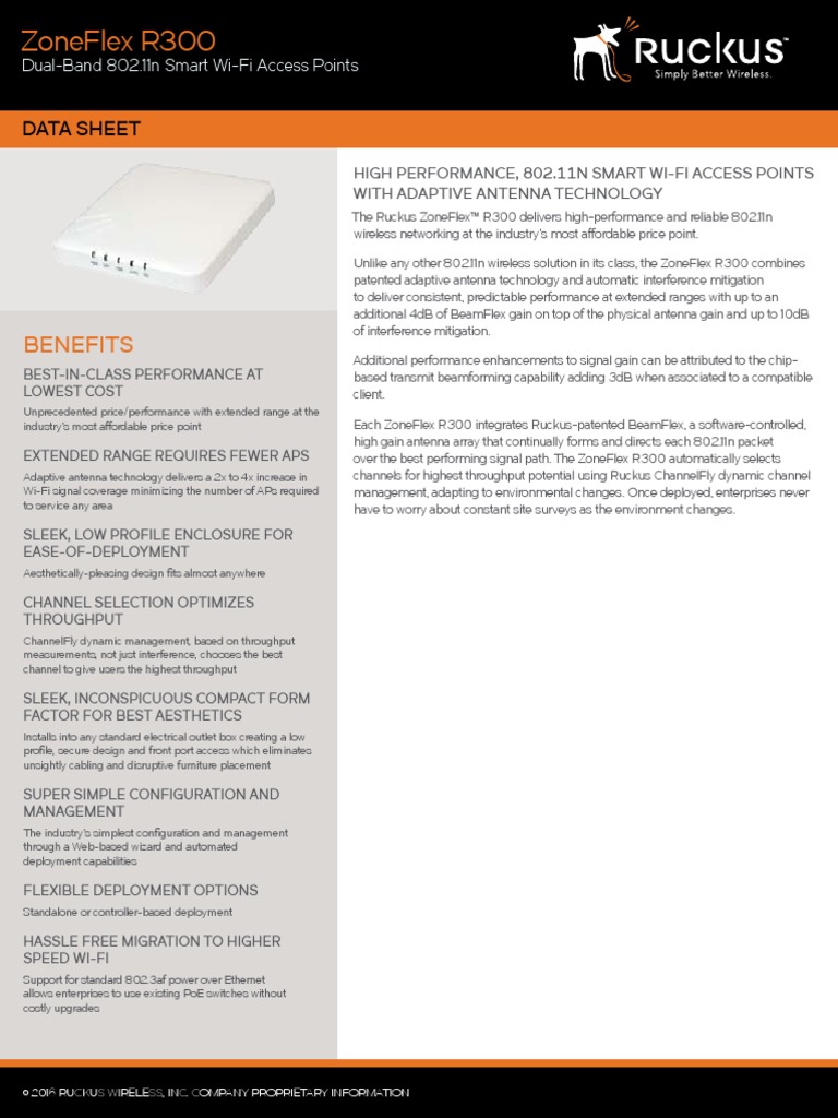 Ruckus Zoneflex R300 | PDF | Ieee 802.11 | Wi Fi