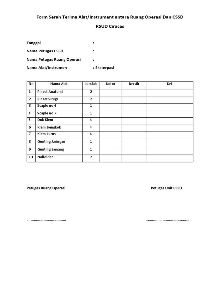 Form Instrumen | PDF