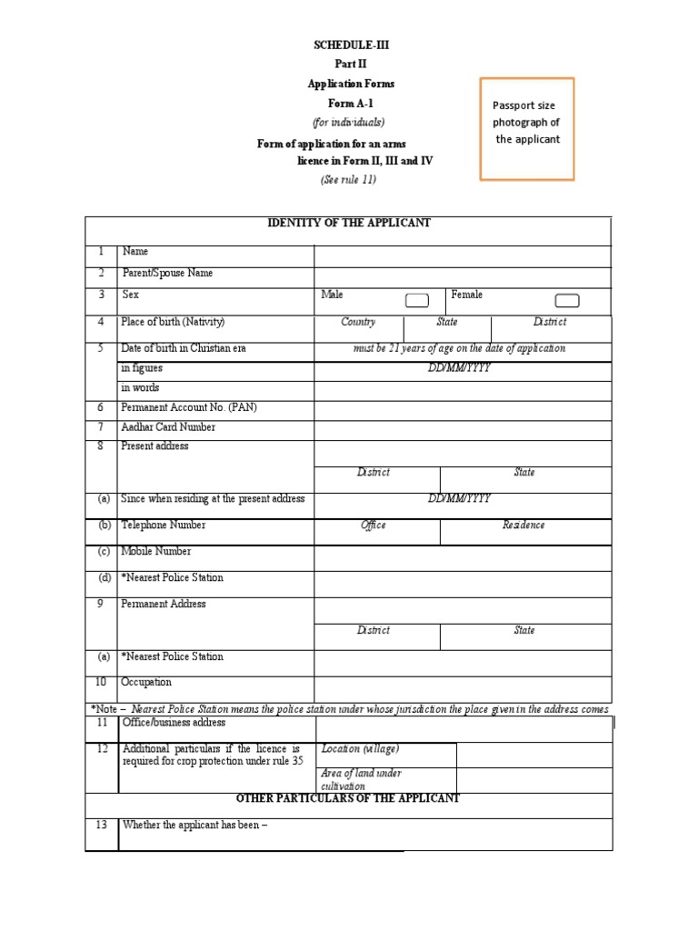 1 - 5 - 1 - Applicatijkson Form For Fresh Arms License | PDF | Identity ...