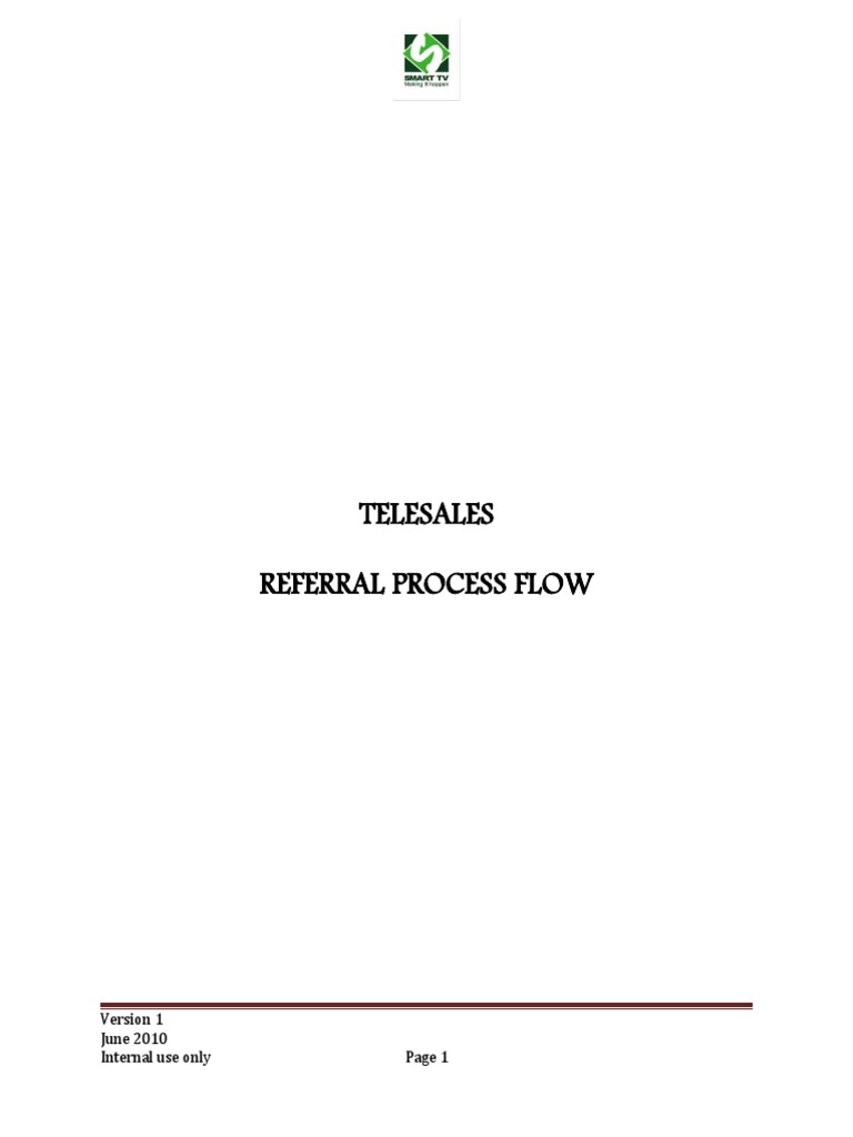 TELESALES Referral Process Flow | PDF | Business