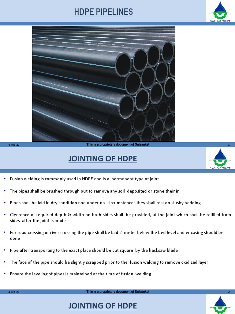 Hdpe Pdf Pipe Fluid Conveyance Welding