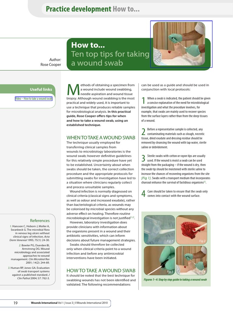 Ten Top Tips For Taking A Wound Swab | PDF