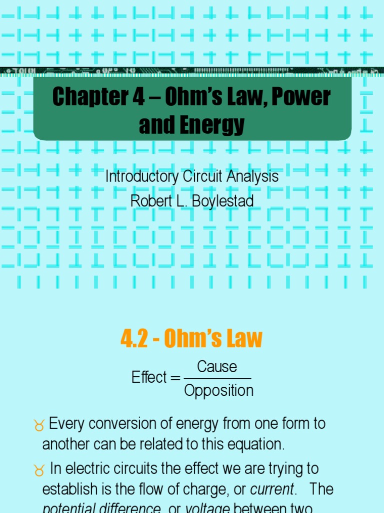 Ohm's Law, Power and Energy | PDF | Kilowatt Hour | Voltage