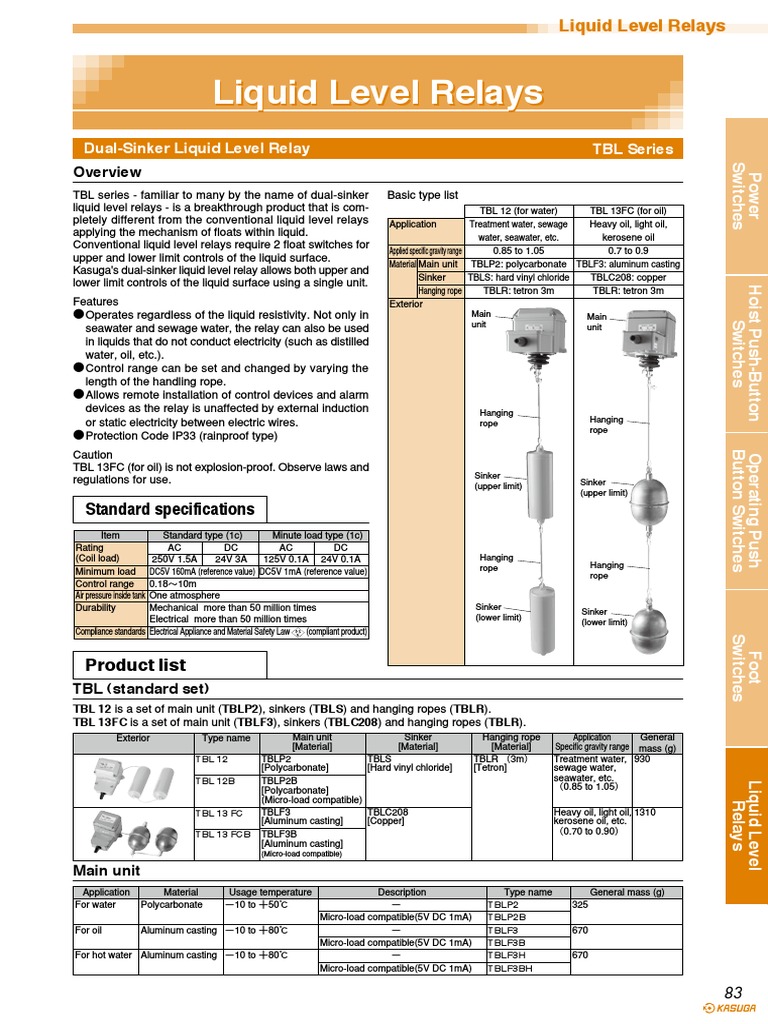 Liquid Level Relay PDF | PDF | Switch | Corrosion
