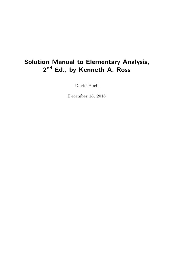 Ross Solutions | PDF | Limit (Mathematics) | Derivative