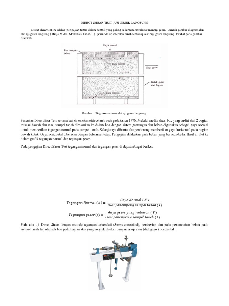 Uji Geser Langsung: Metode dan Diagram | PDF