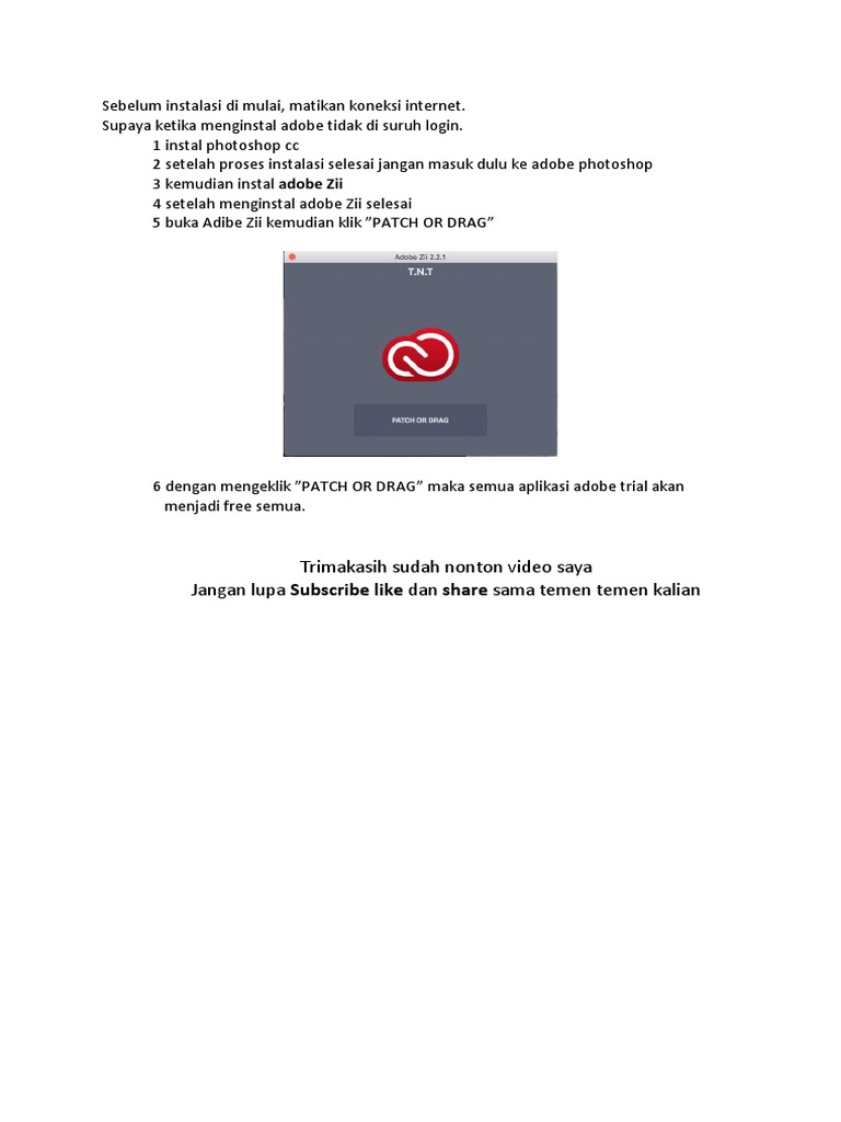 Cara Instal Adobe Photoshop CC Di Mac | PDF