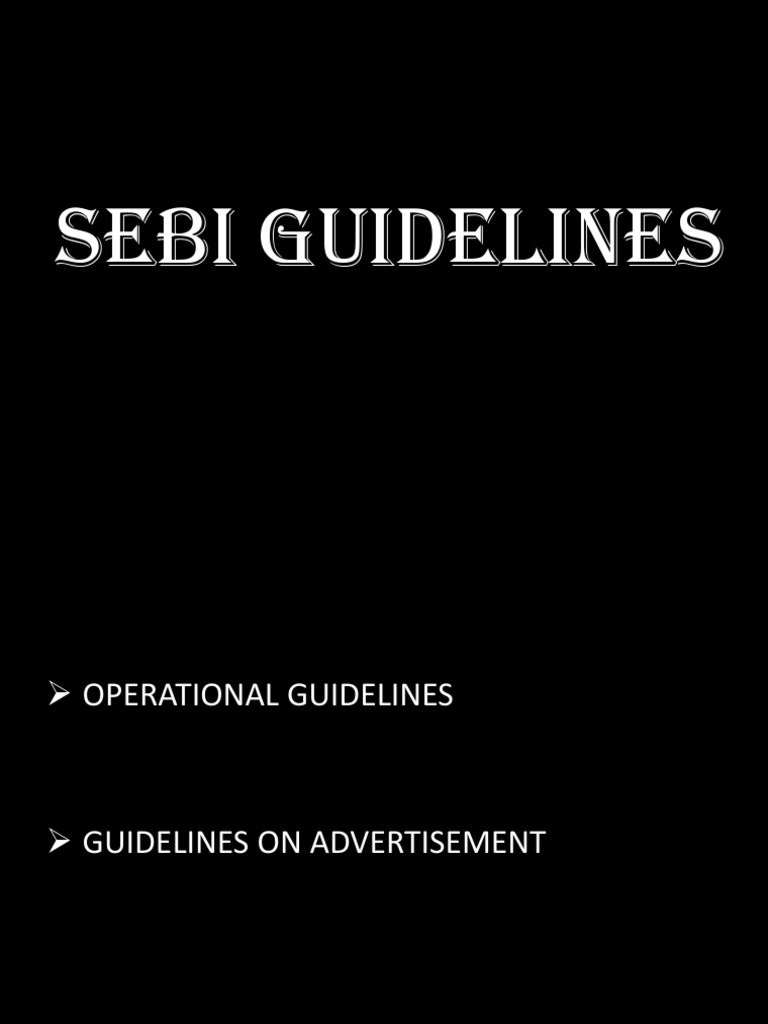 Sebi Guidelines | PDF | Underwriting | Securities (Finance)