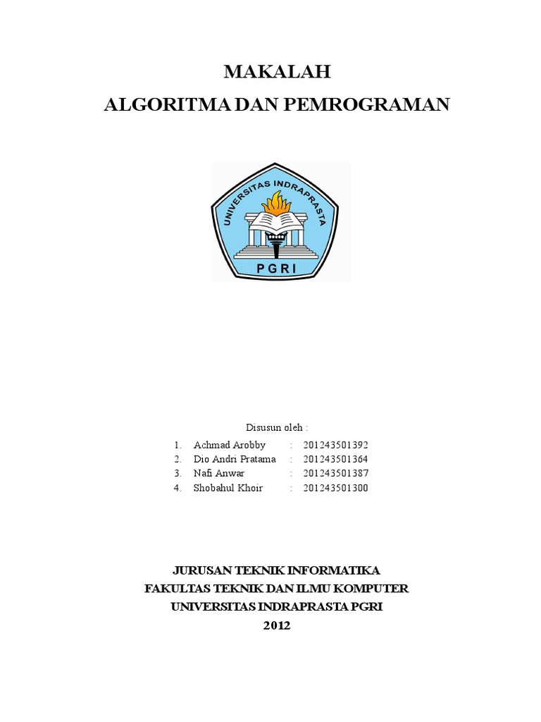 Algoritma Dan Pemrograman | PDF