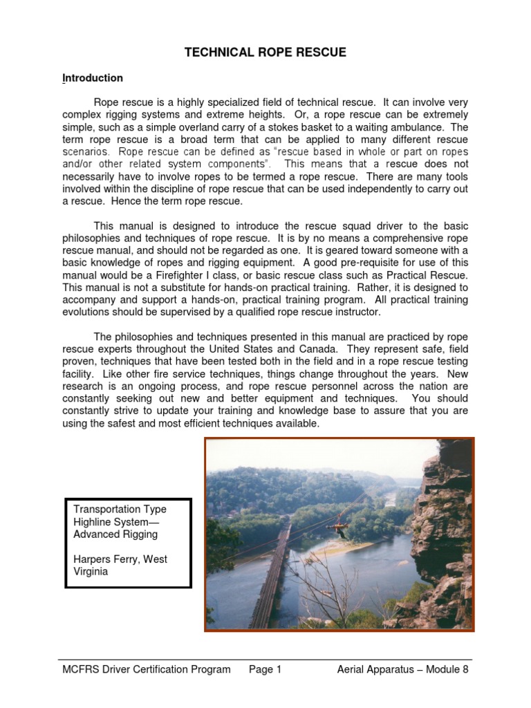 Module 8 - Rope Rescue | PDF | Knot | Rope