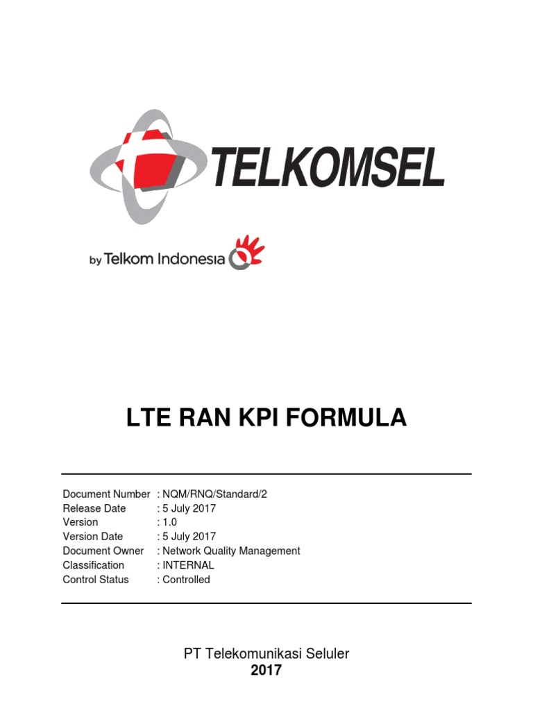 Lte Ran Kpi Formula | PDF | Lte (Telecommunication) | Performance Indicator