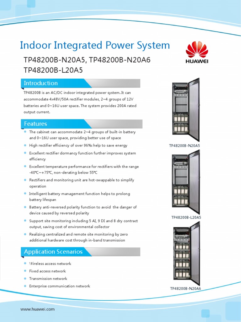 TP48200B-N20A5 N20A6 L20A5 Indoor Integrated Power System Datasheet PDF | PDF | Rectifier ...