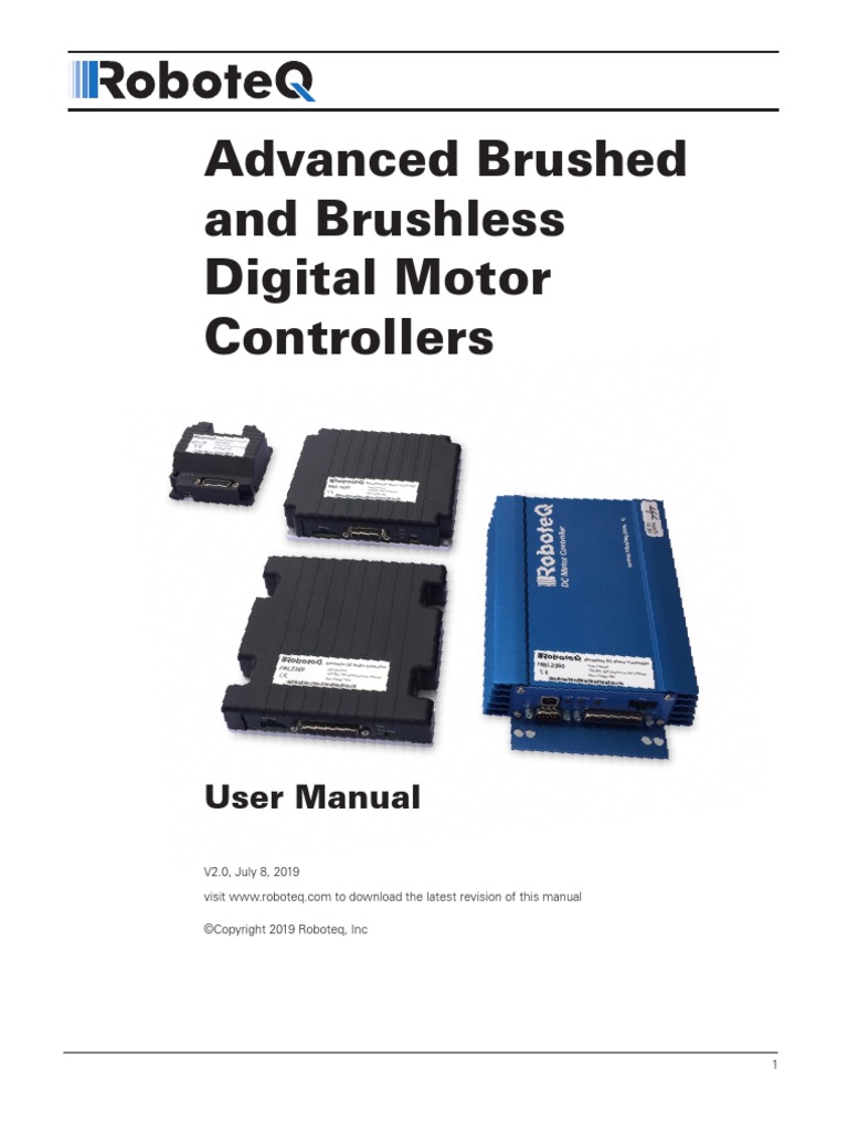 Roboteq Controllers User Manual v2.0 PDF | PDF | Electric Motor ...