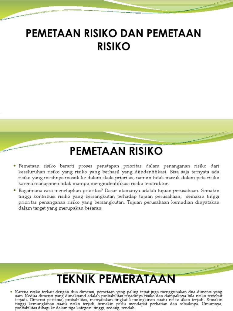 Pemetaan Risiko Dan Pemetaan Risiko | PDF