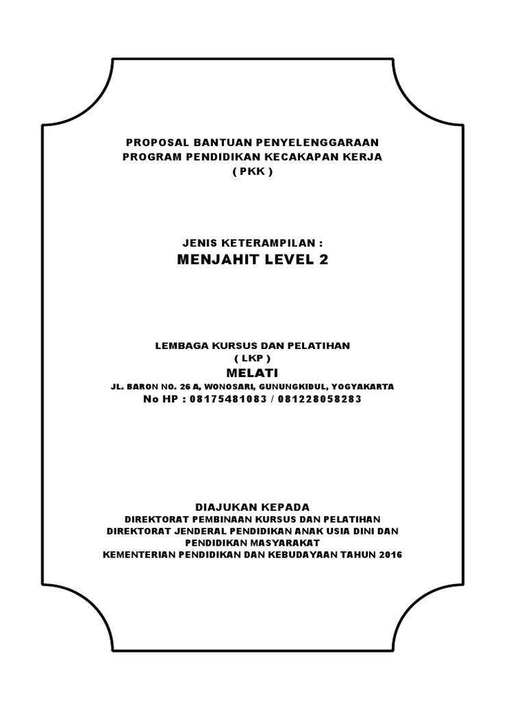 Proposal PKK 2016 | PDF