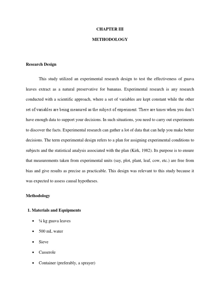 Chapter 3 - Sip | PDF | Experiment | Research Design