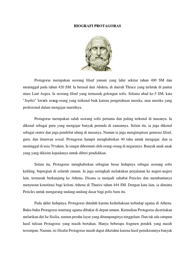 Biografi Protagoras | PDF