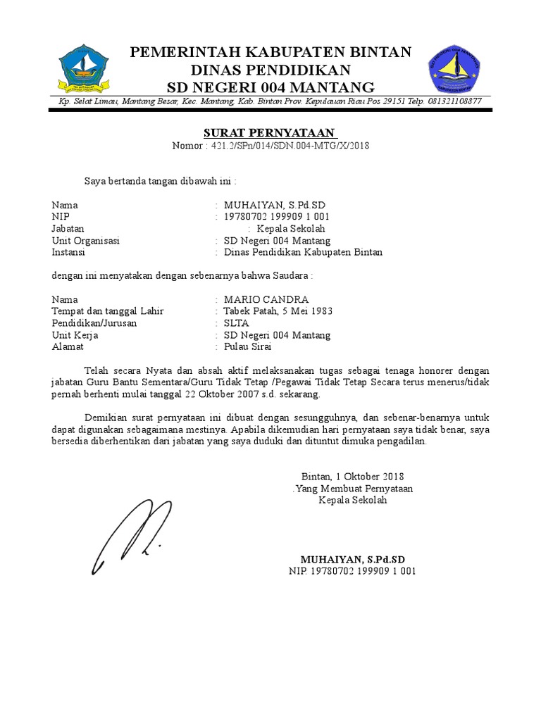 Kop Surat SD | PDF