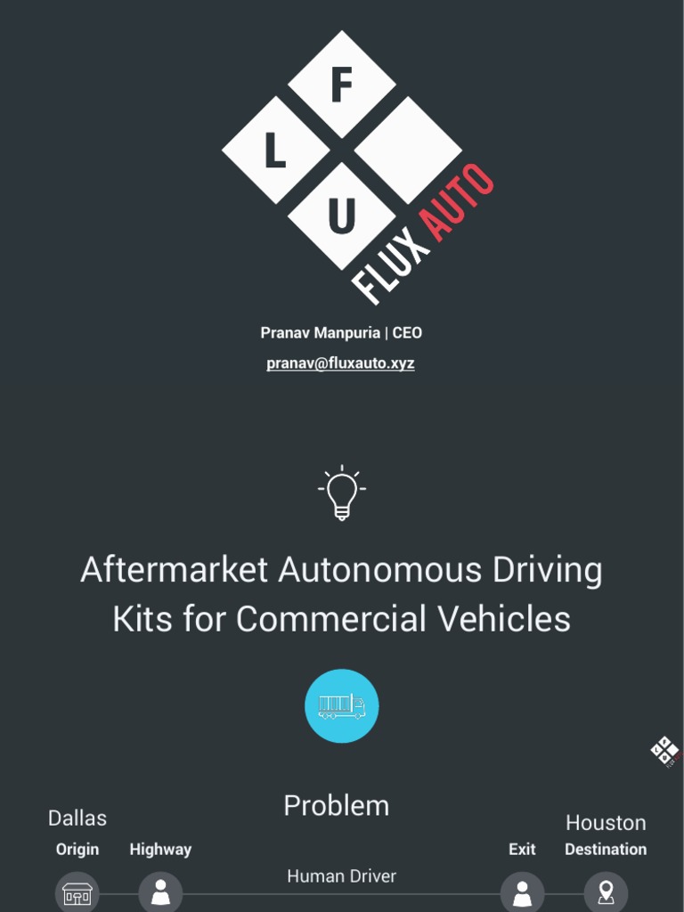 Flux Auto Pitch Deck | PDF | Transport | Road Transport