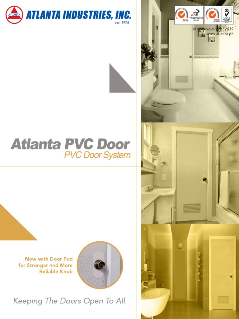 New PVC Door Brochure November 2019 PDF | PDF | Industrial Processes ...