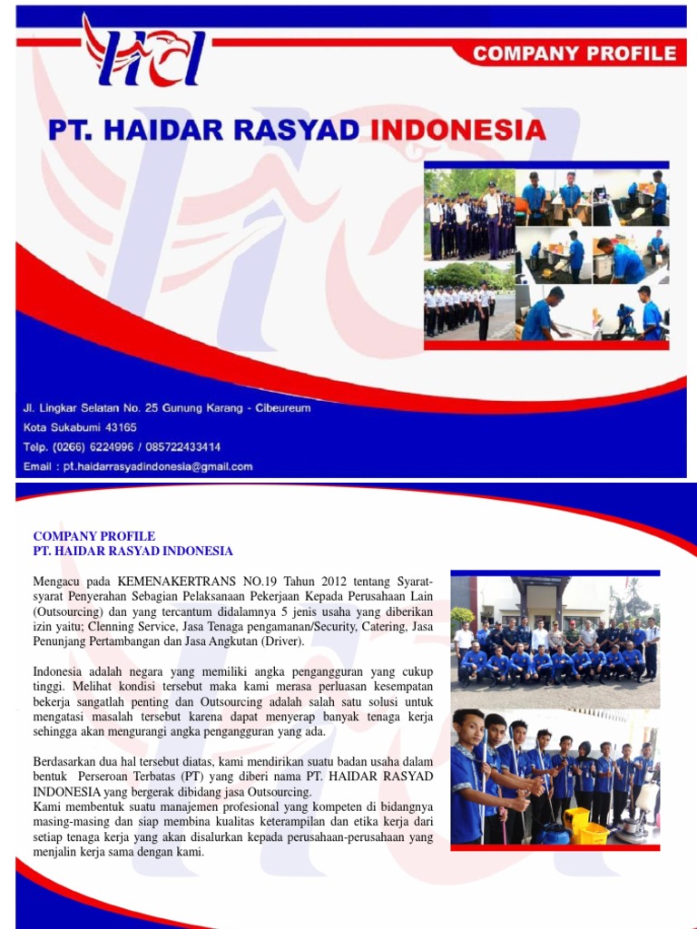 Profil Perusahaan PT. Haidar Rasyad Indonesia | PDF
