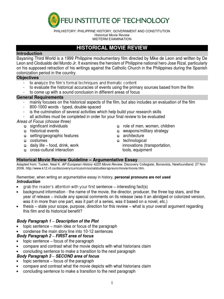 Philhistory Rubrics (Midterm Exam) | PDF | Argument | Essays