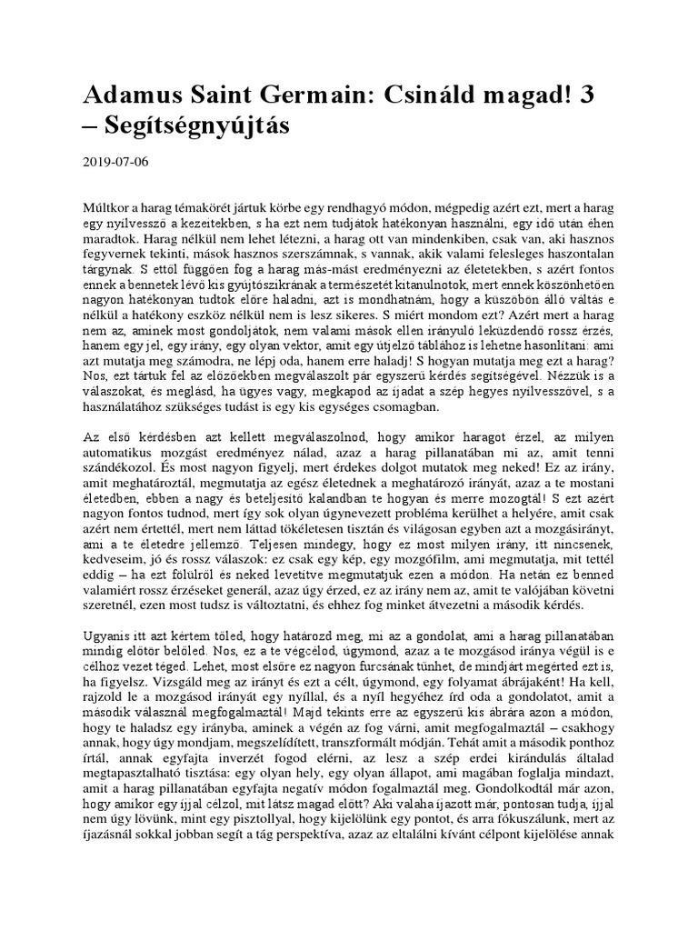 Adamus Saint Germain Csináld Magad! 3 - Segítségnyújtás | PDF