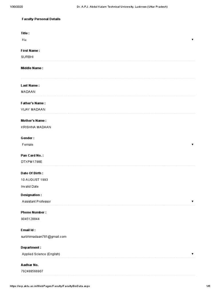 Dr. A.P.J. Abdul Kalam Technical University, Lucknow (Uttar Pradesh ...