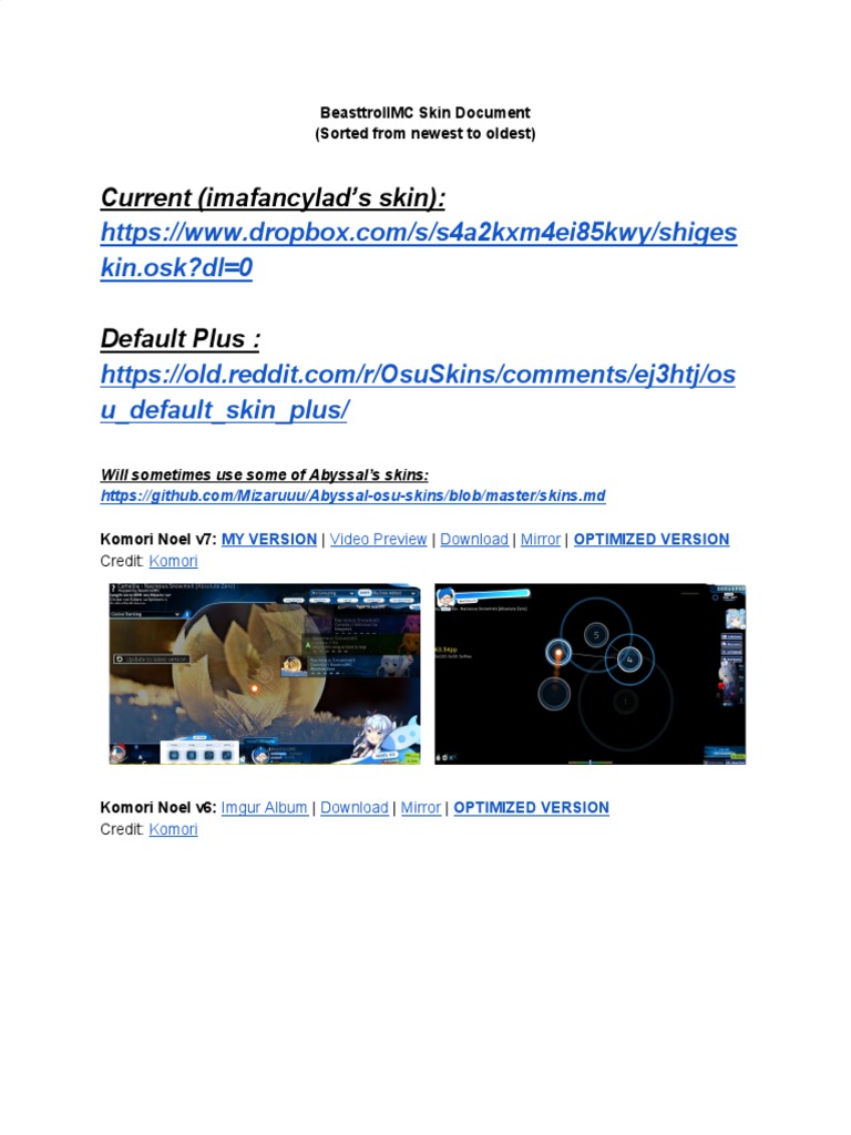 BeasttrollMC Skin Document | PDF