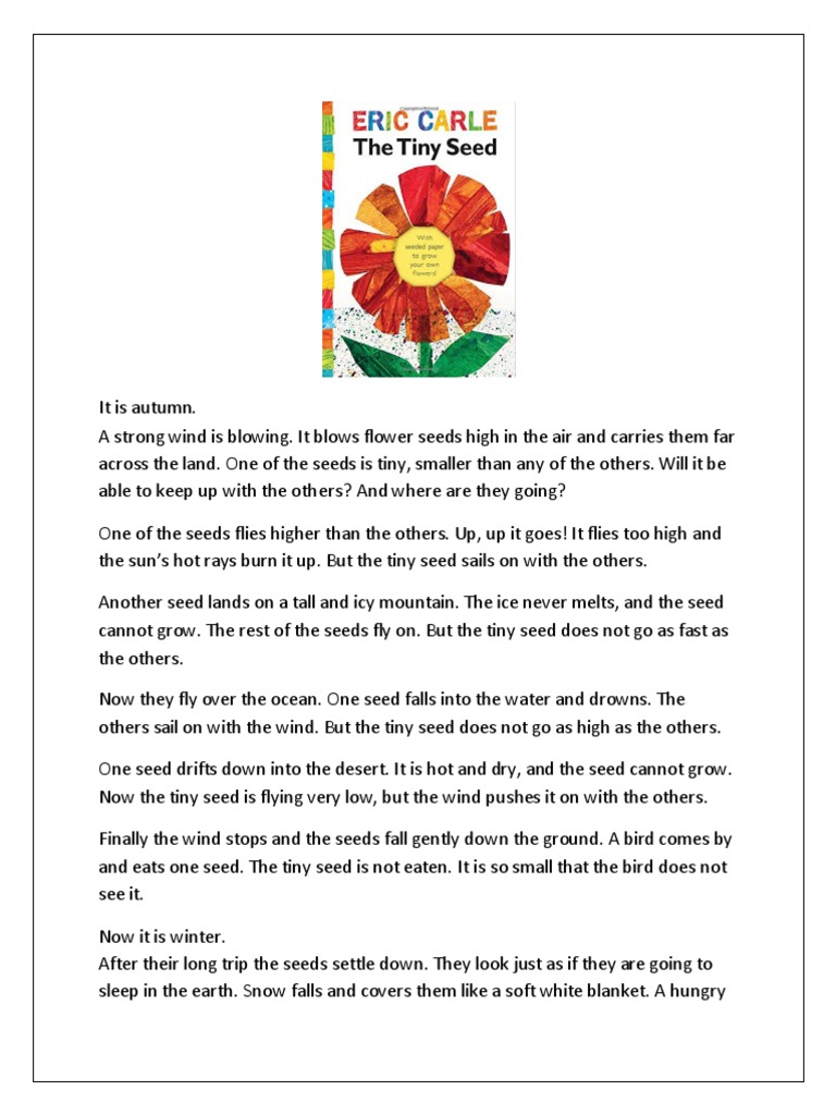 Story - The Tiny Seed | PDF | Wound | Flowers