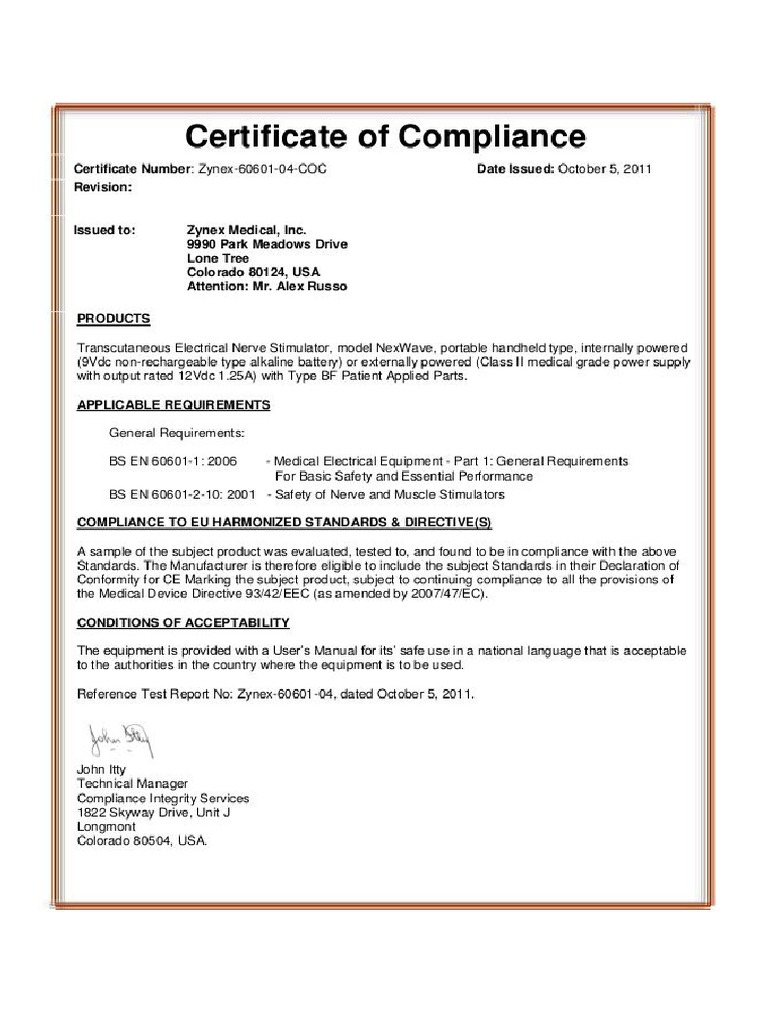 2.1 Test Certificate Format PDF | PDF