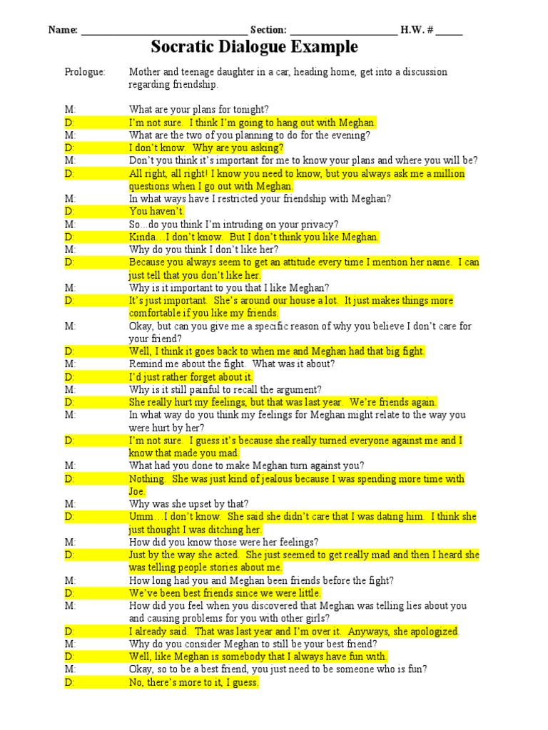 Socratic Method Example