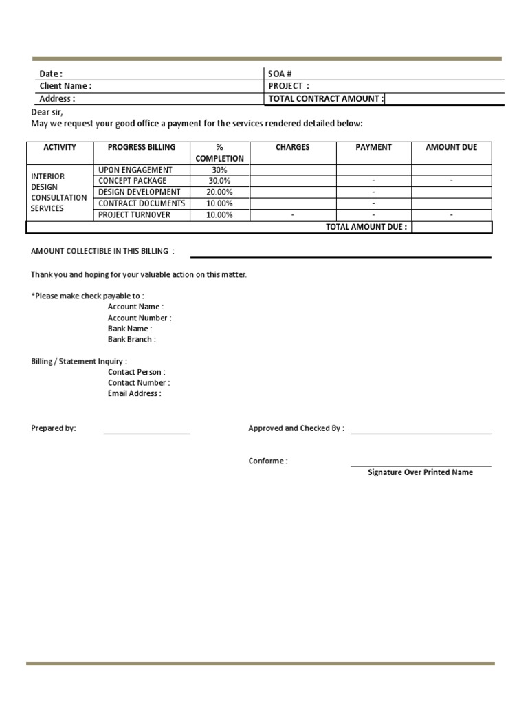 Progress Billing Sample | PDF