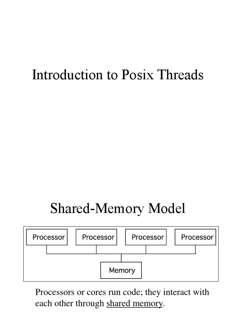 Pthreads Intro | PDF | Thread (Computing) | Process (Computing)