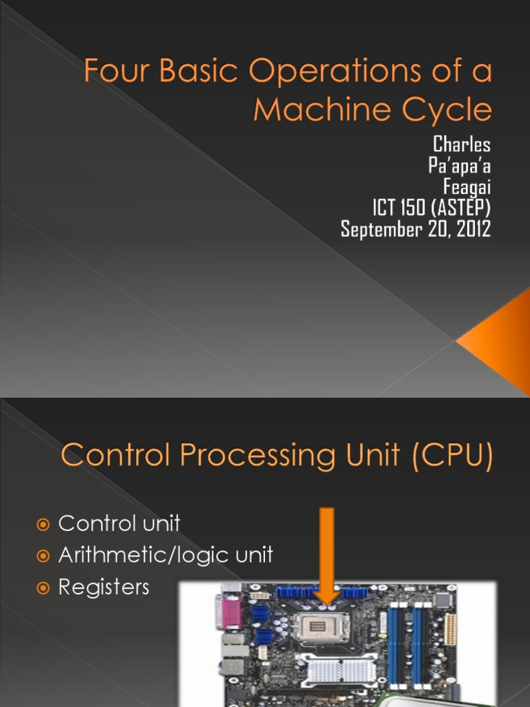 Four Basic Operations of A Machine Cycle | PDF