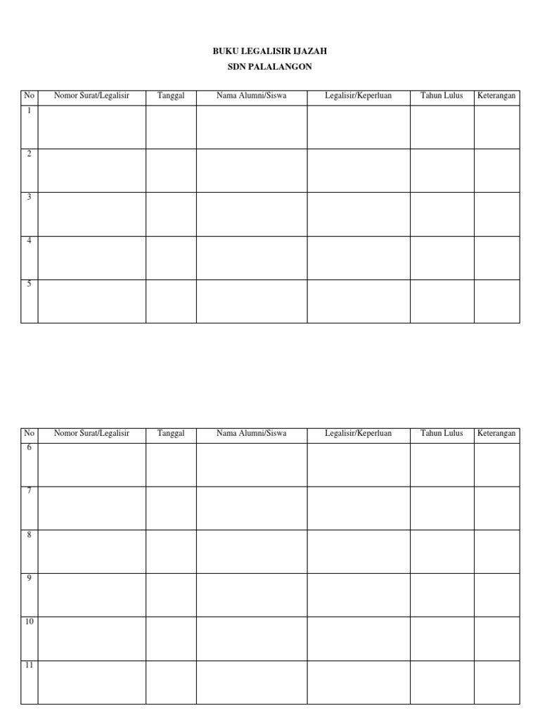 Buku Legalisir Ijazah | PDF